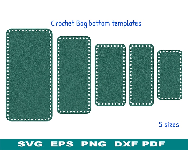 Rounded Rectangle Basket Bases SVG Bottoms for Crochet - Etsy