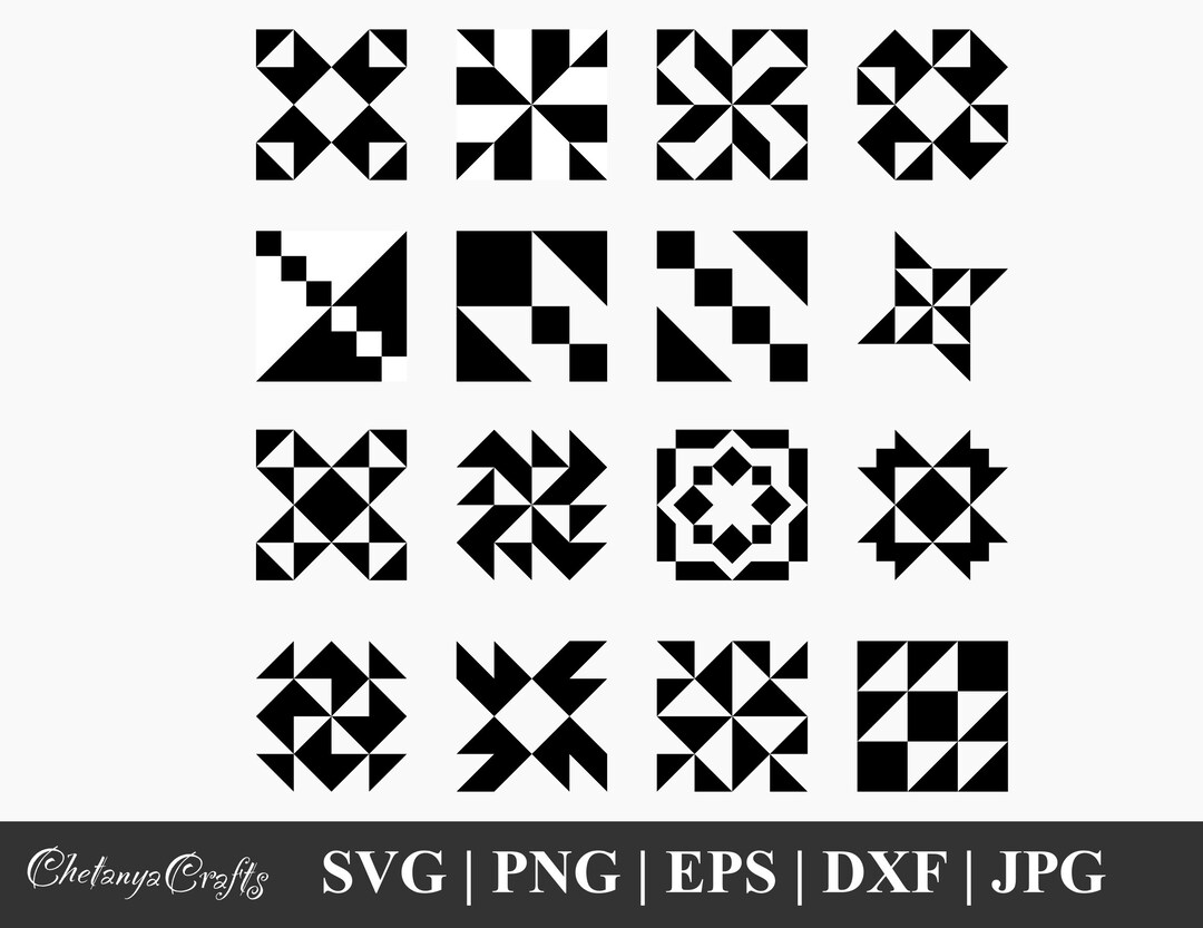 Geometric Patterns |quilt Blocks | SVG | Cut Files | Printable JPG ...