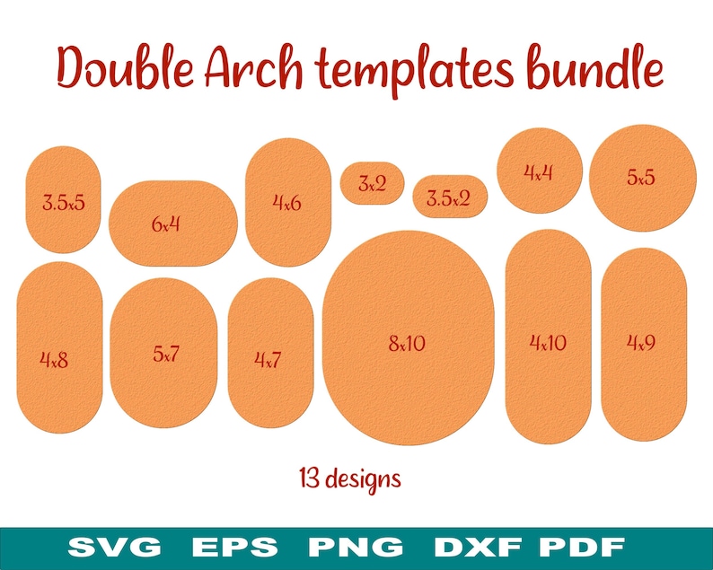 Double Arch Template SVG Bundle,double Arch Cut File,double Arch ...