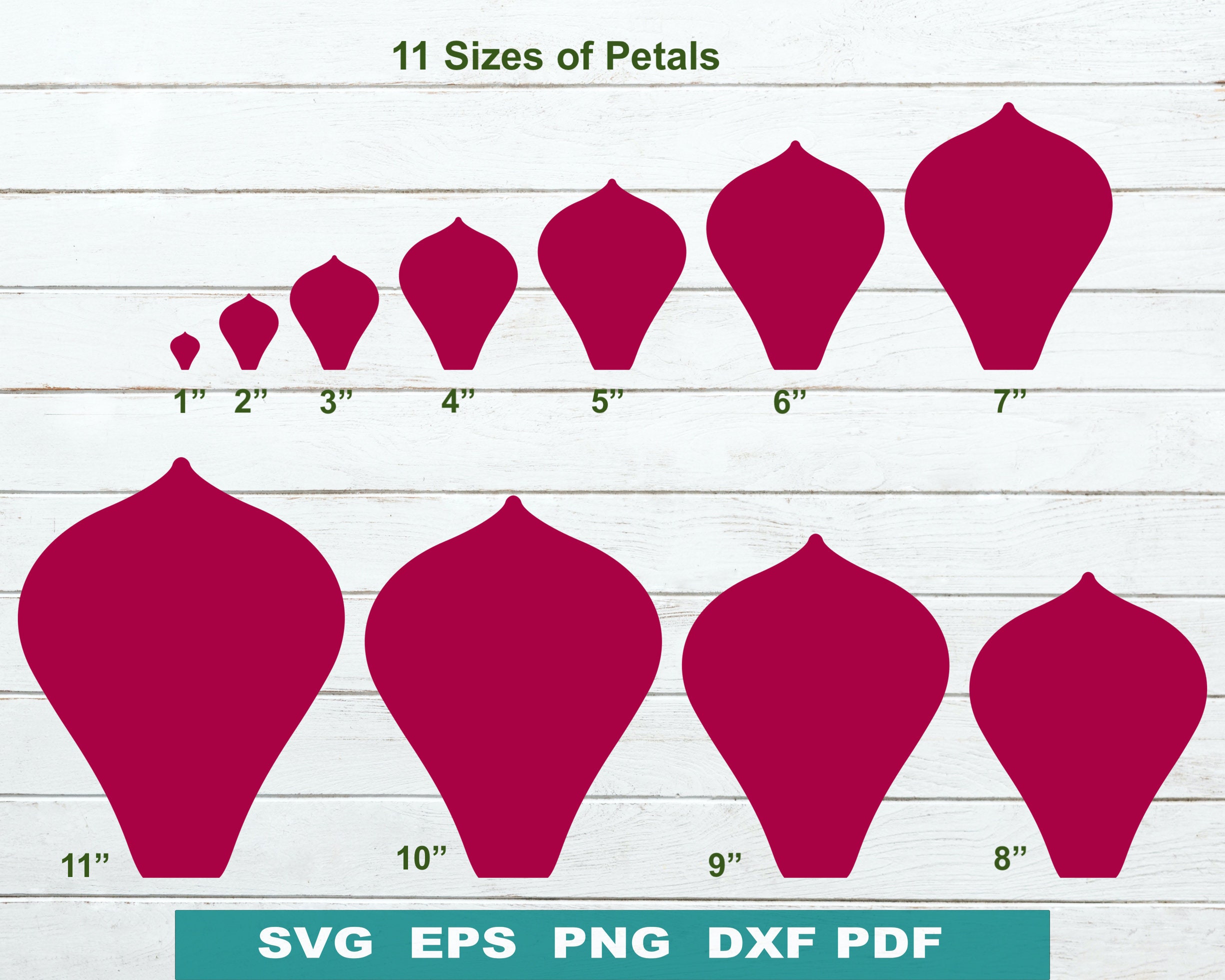 Flower Petal Shape Template