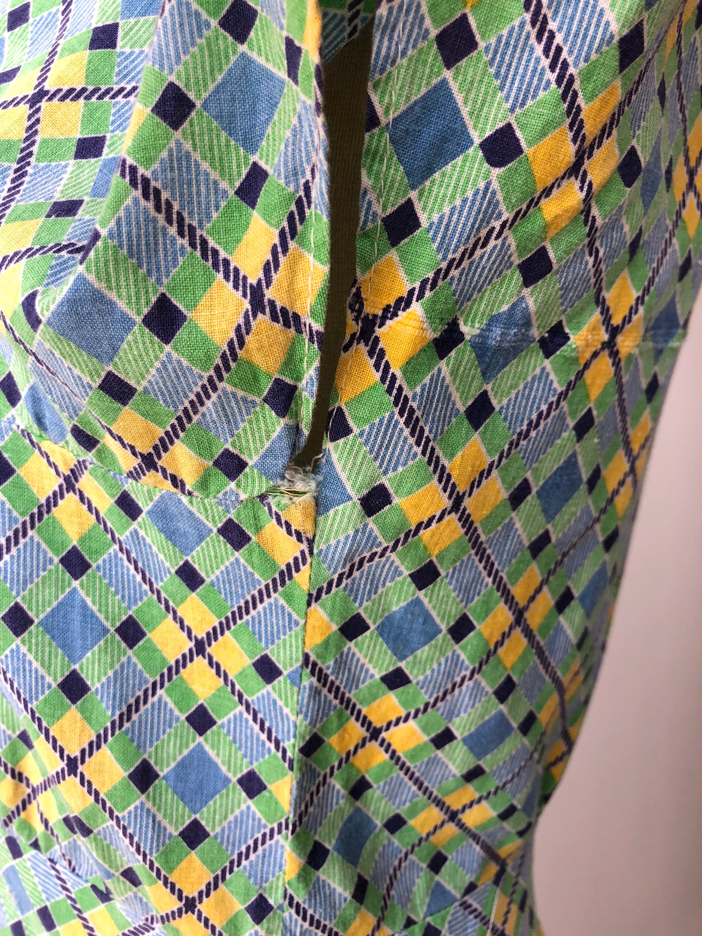 Vintage 1930s | 1940s Cotton Feed Sack Blouse | Chore Top - Etsy