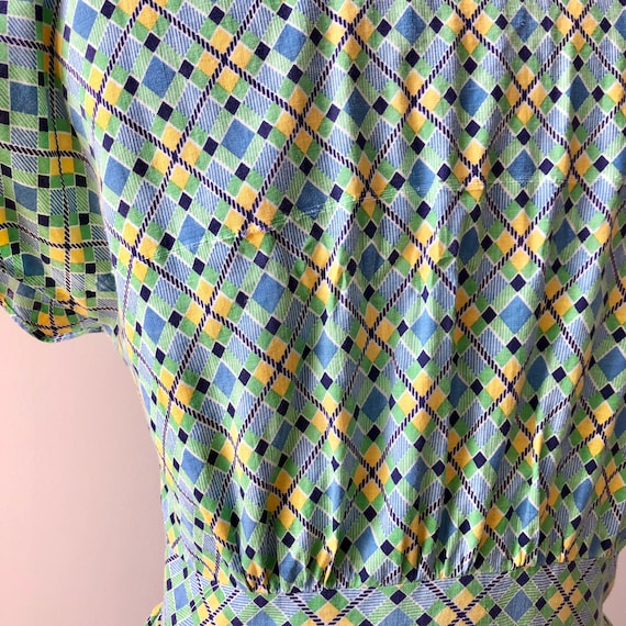 Vintage 1930s | 1940s Cotton Feed Sack Blouse | Chore… - Gem