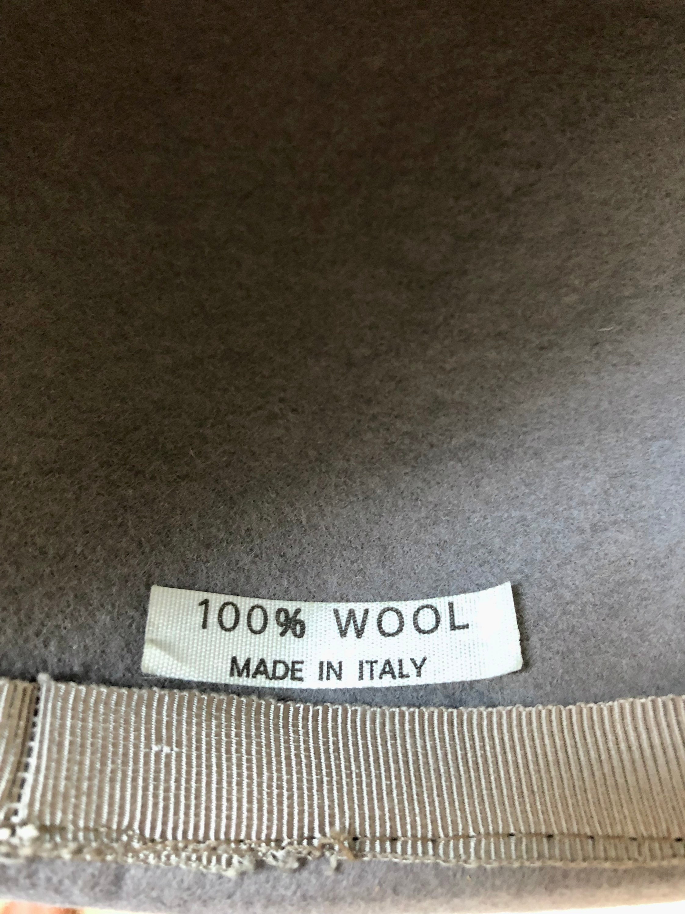 Vintage 1960s Italian Felted Wool Hat Boho Style Hat Gray - Etsy