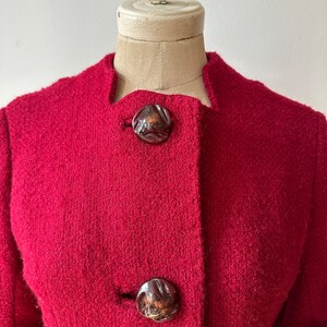 Vintage 1950s Raspberry Wool Coat - Etsy