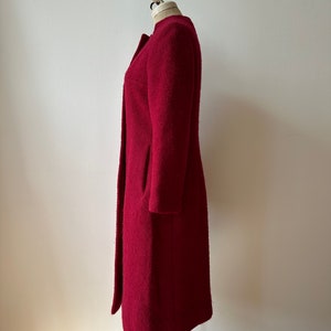 Vintage 1950s Raspberry Wool Coat - Etsy