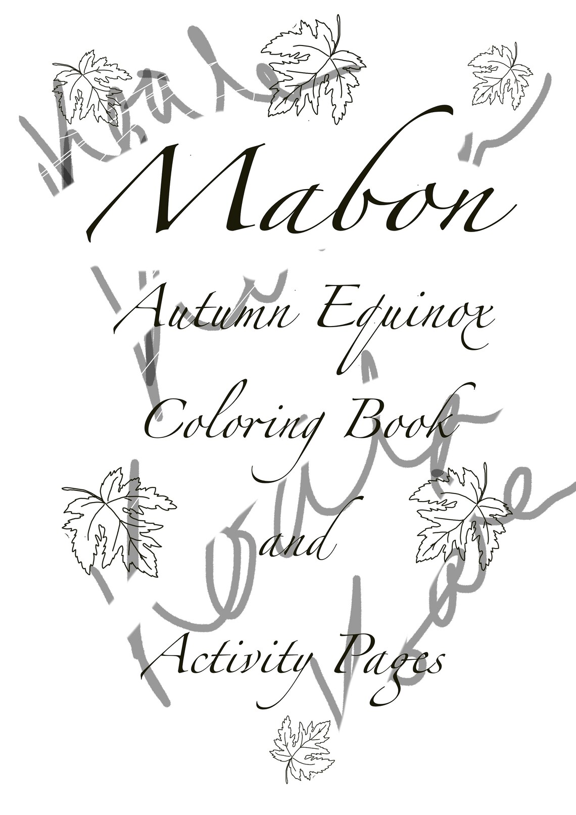 8 Coloring Pages for the Mabon Autumn Equinox Sabbat - Etsy