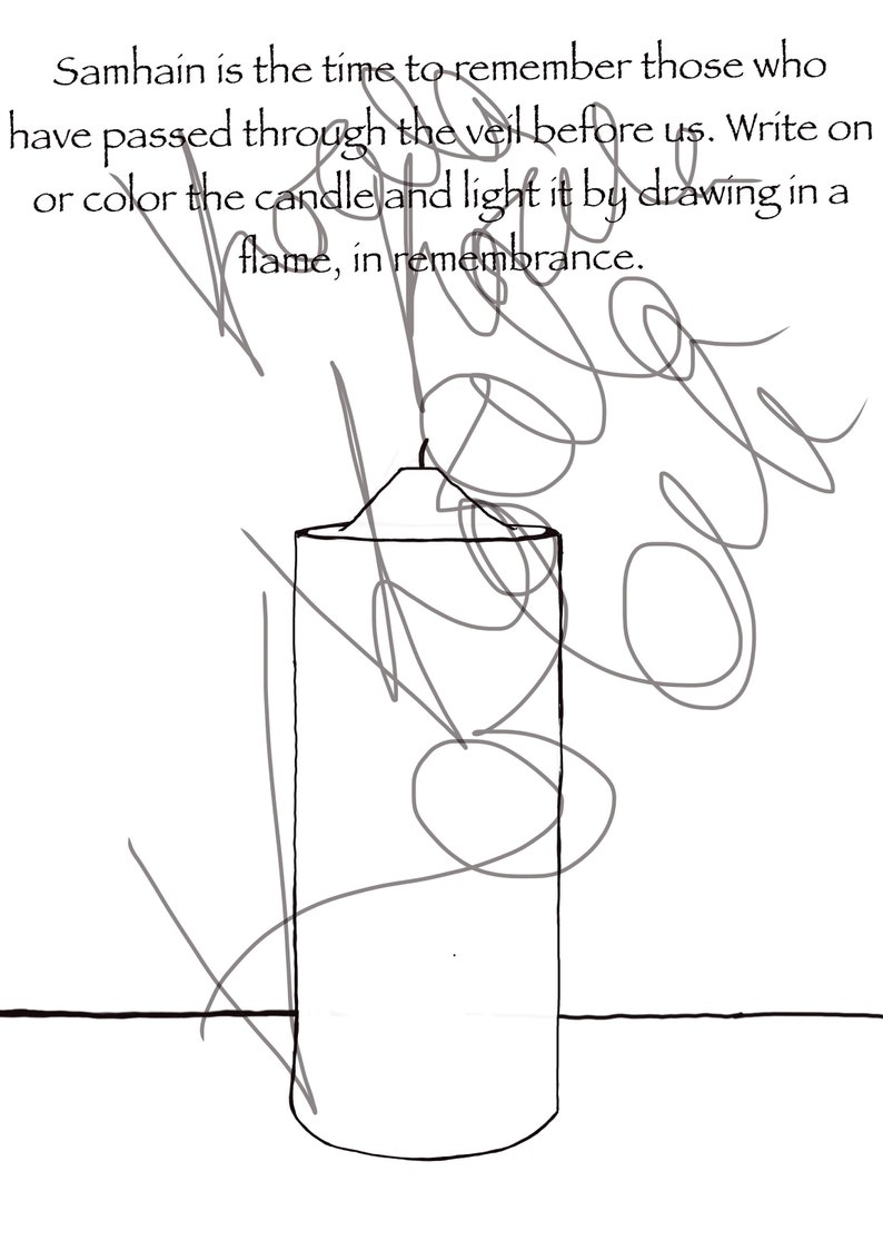 8 Coloring Pages for the Samhain Sabbat - Etsy