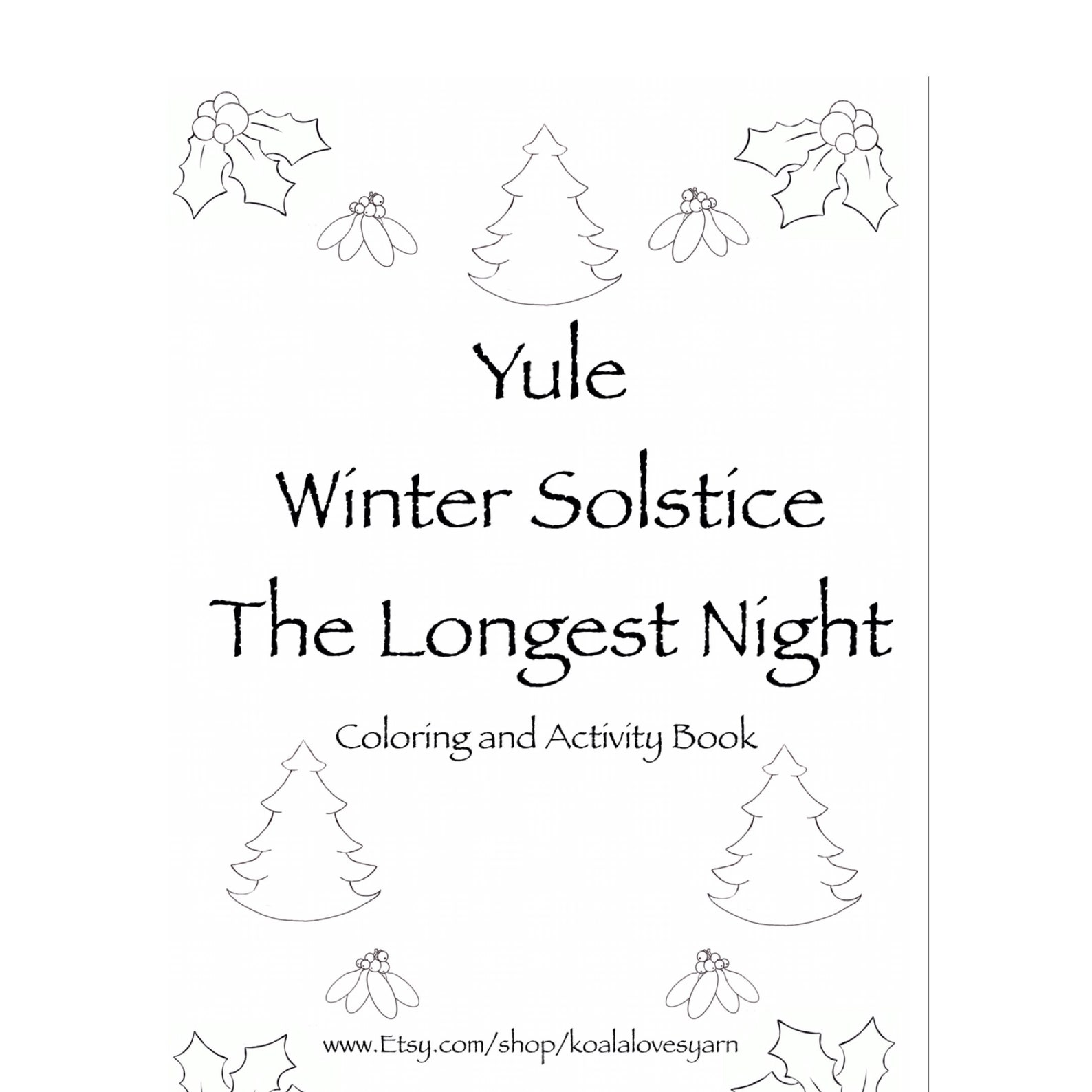 12 Coloring Pages of Yule Winter Solstice Coloring and | Etsy