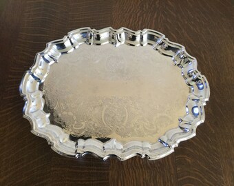 Vintage silver tray | Etsy