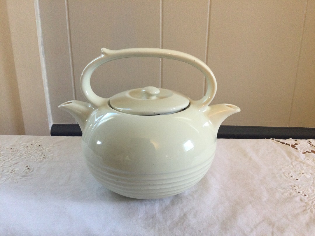 Halls Twinspout Teapot, 1938 White Collectible Kitchen Decor, Cottage ...