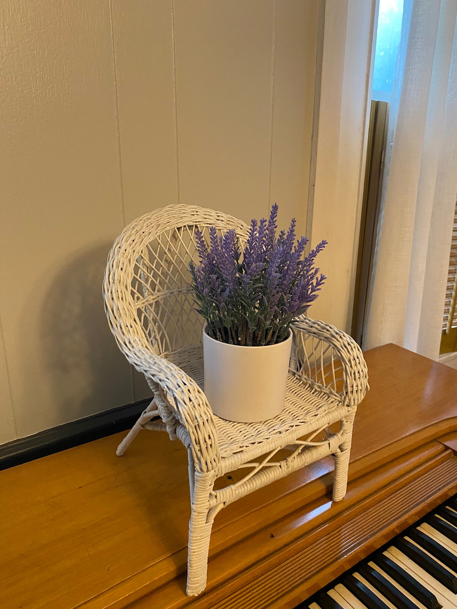 Vintage Wicker Plant Chair - Etsy