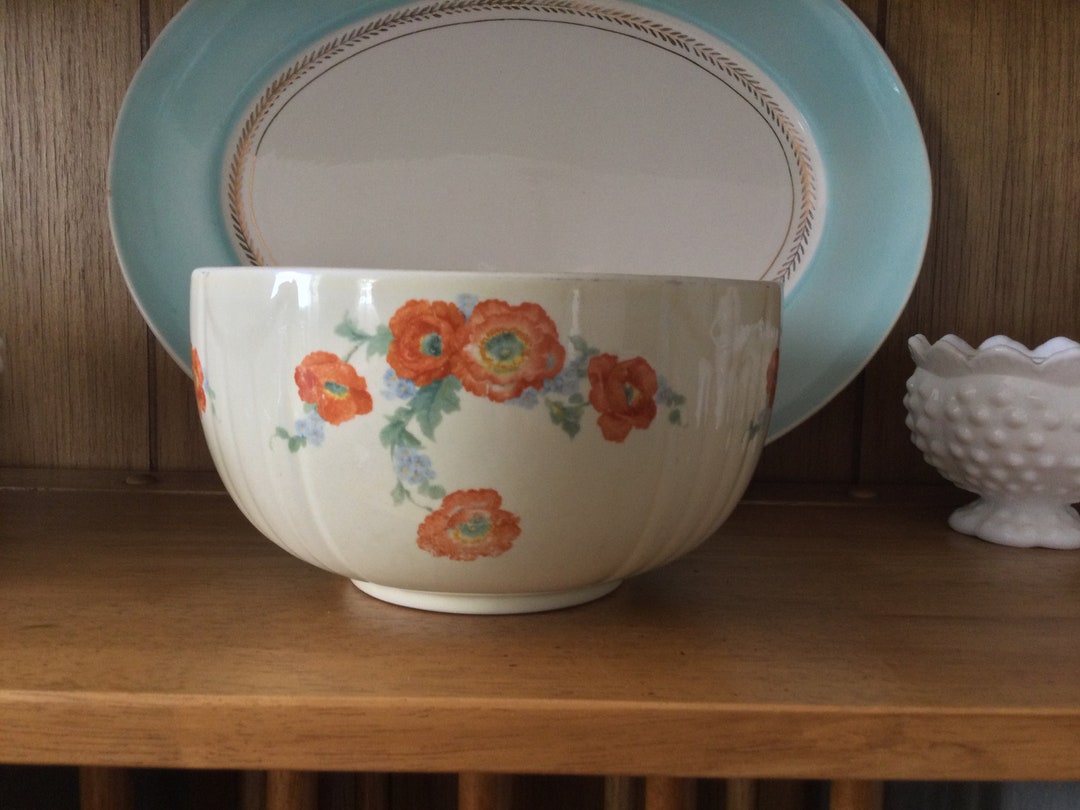 Halls Superior Quality Orange Poppy Radiance Bowl, - Etsy