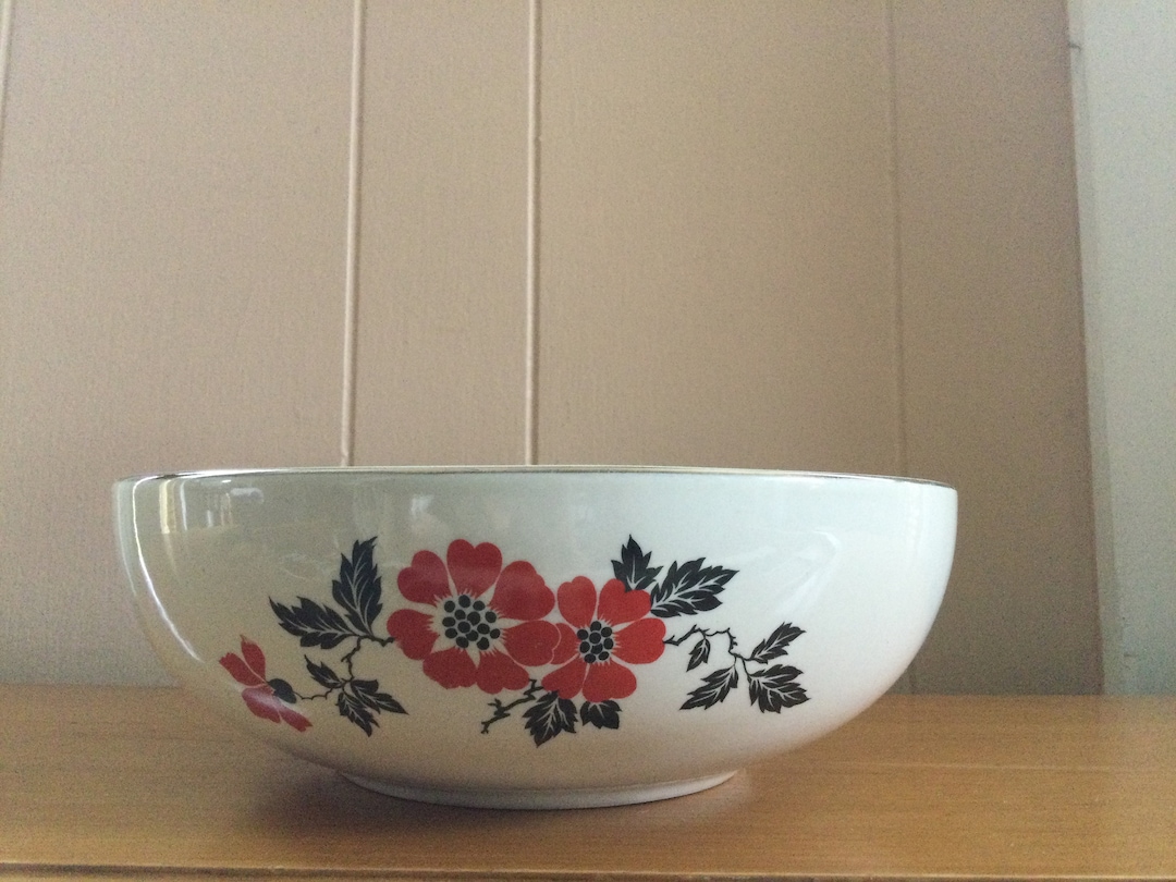 Hall’s Poppy Bowl, Hall's Superior Quality, Vintage Mid Century Bowl - Etsy