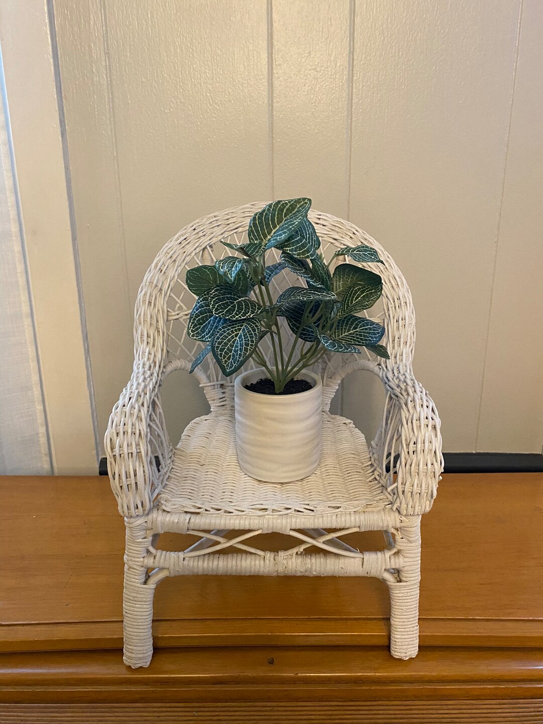 Vintage Wicker Plant Chair - Etsy