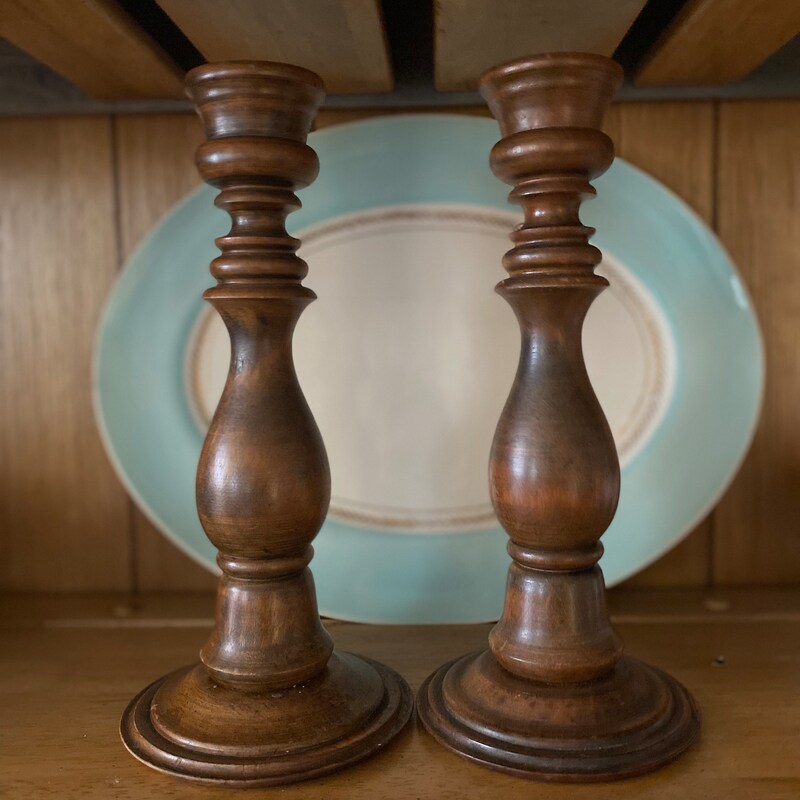 Wooden Candlesticks - Etsy