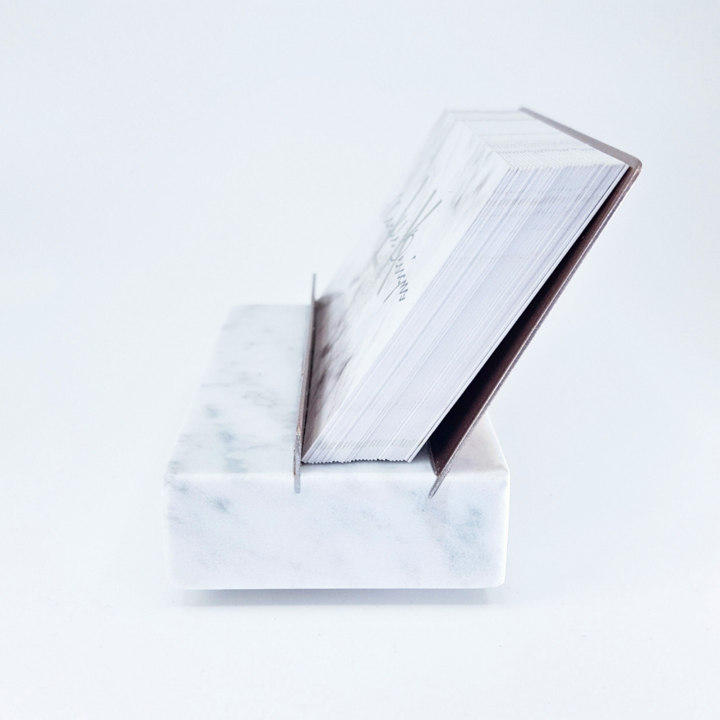 Business Card Holder for Desk, Marble Decor Personalized in Rose Gold ...