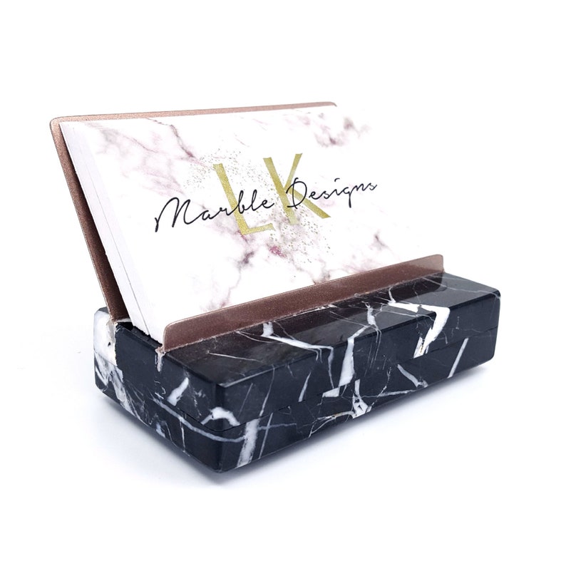 Marble Business Card Holder, Modern Business Card Holder, Business Card ...
