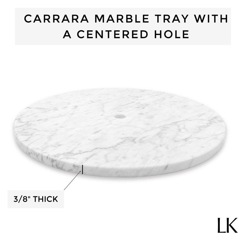Custom Cut Marble Slab With Center Hole, Round Stone Base, Choose ...