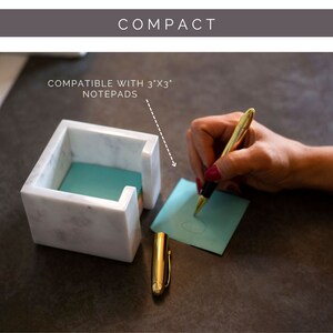 Sticky Note Holder, Marble Office Desk Accessories, Stones Available - Etsy