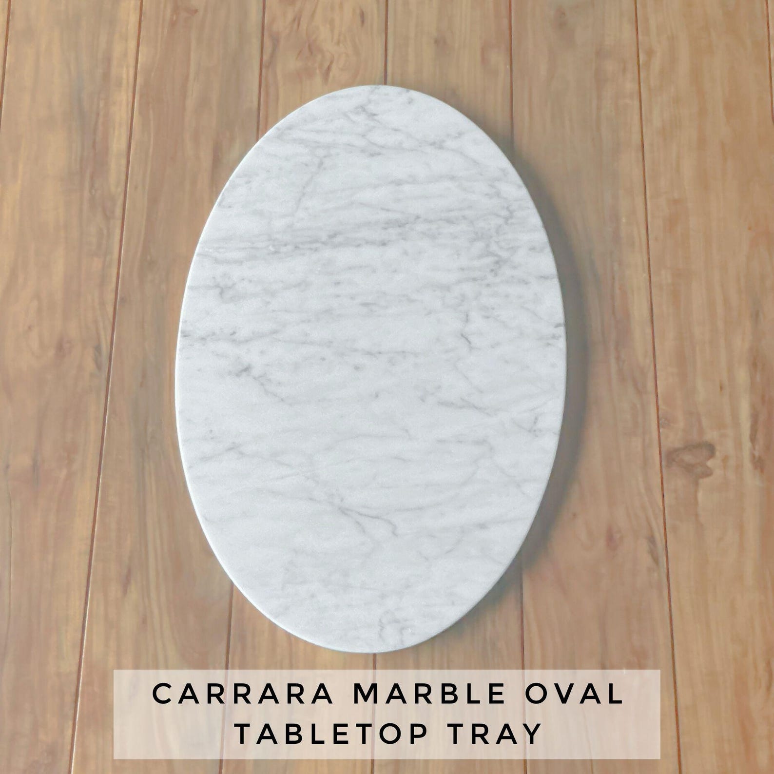 Oval Marble Tabletop Serving Tray, Custom Cut to Size Stone, Polished ...