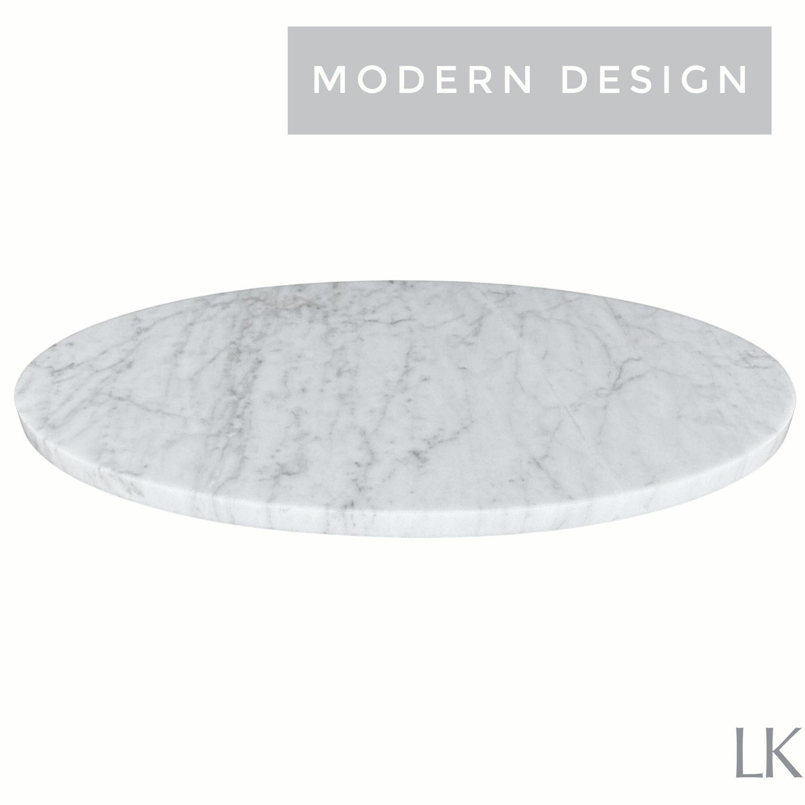 Oval Marble Tabletop Serving Tray, Custom Cut to Size Stone, Polished ...
