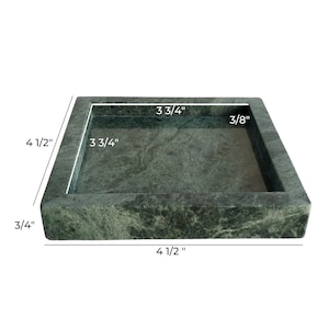 Square Marble Tray for Kitchen Island Decor, Natural Marble Tray for ...