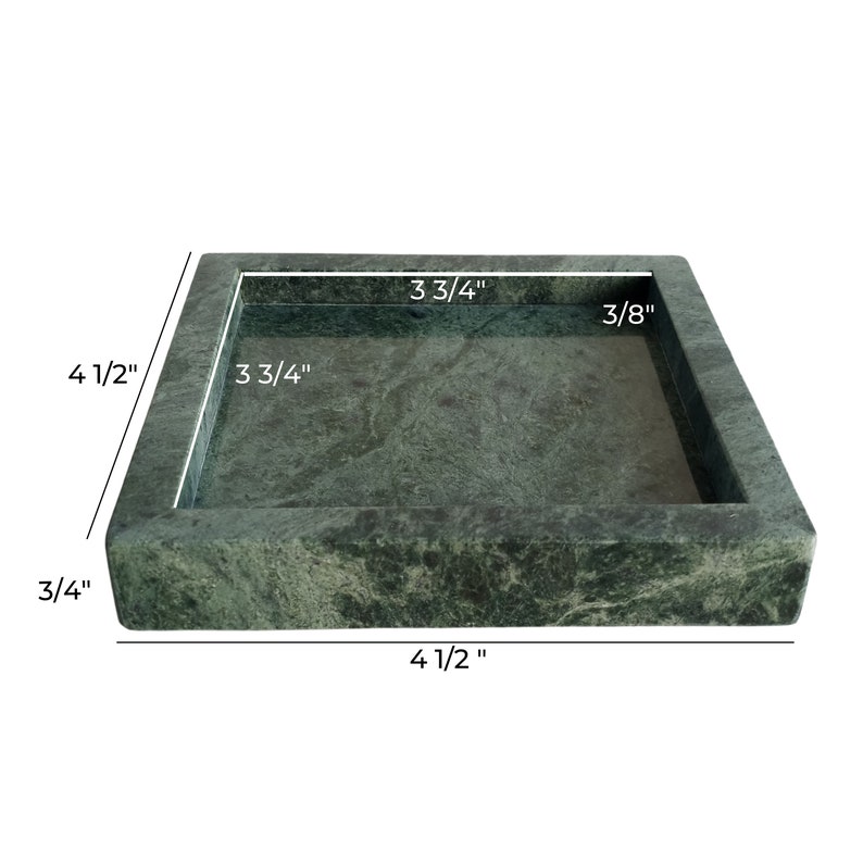 Square Marble Tray for Kitchen Island Decor, Natural Marble Tray for ...