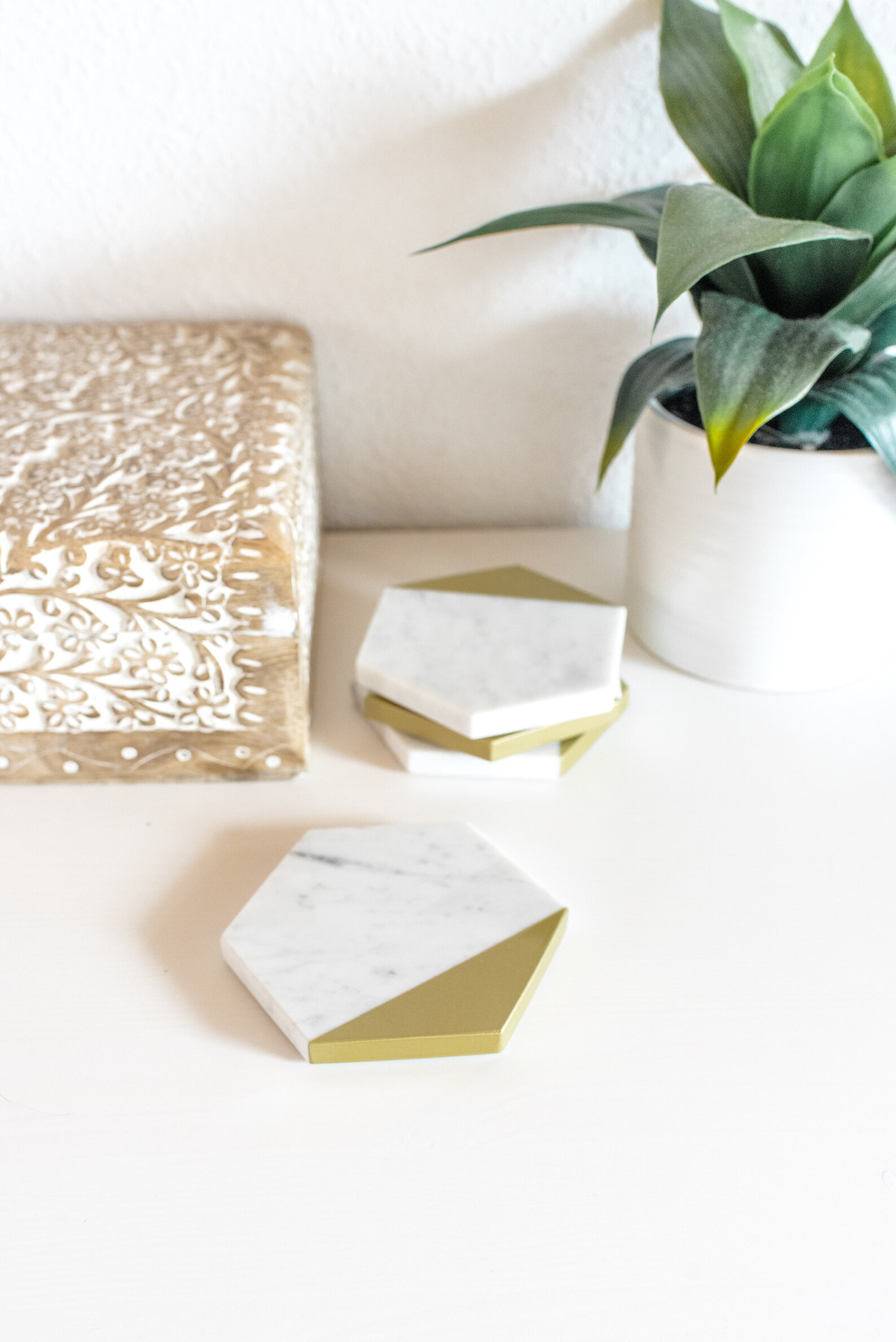 Marble Coasters Gold Coasters Gold Marble and Gold Modern - Etsy