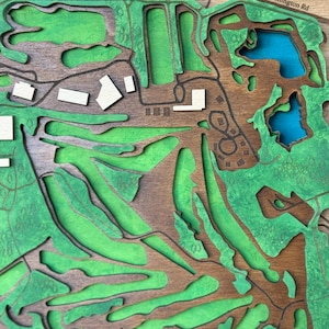 Custom Golf Course Map 3D Wood - Etsy