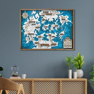 Circle of the World Map 3D Wood - Etsy