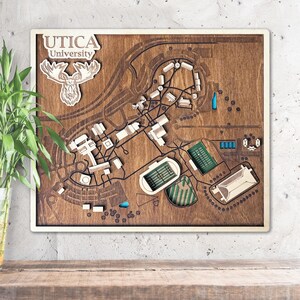 Custom 3D Wooden University Campus Map College Map Wall Art - Etsy