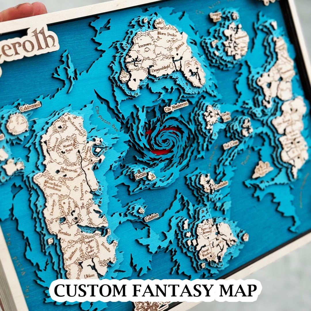 Custom Fantasy Map 3D Any Fictional World - Etsy