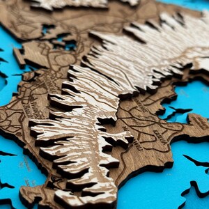 Oahu Island Wood Map 3D - Etsy