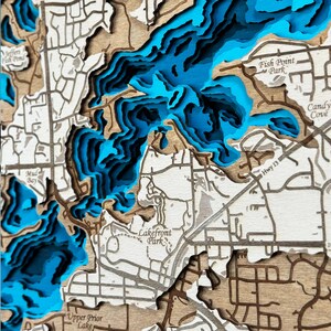 Prior Lake Wood Map 3D - Etsy