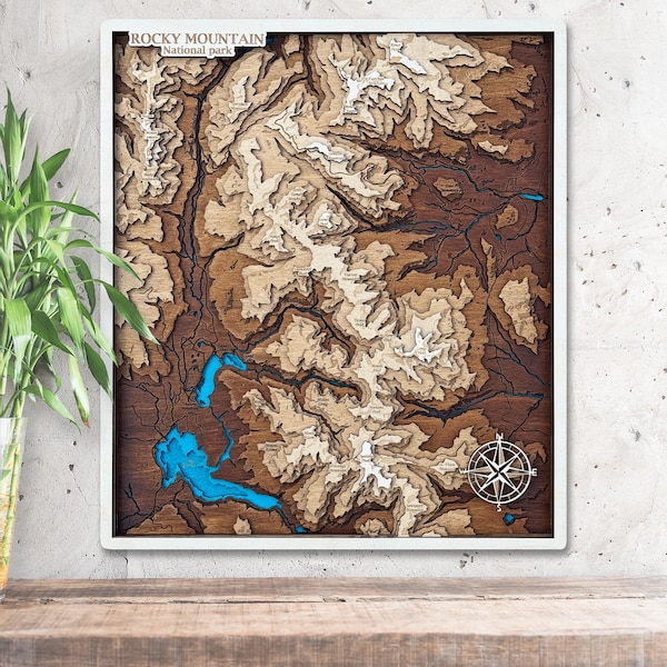Rocky Mountains Map - Etsy