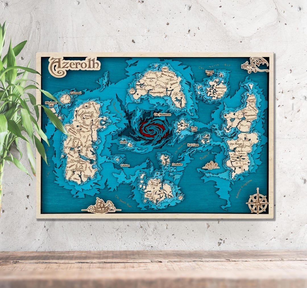 Epic Realm 3D Wood Map - Etsy