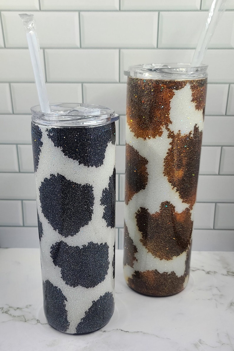 Cow Print Tumbler - Etsy