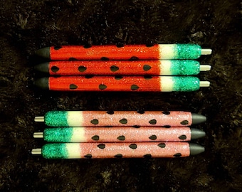 Watermelon Glitter Pen - Etsy