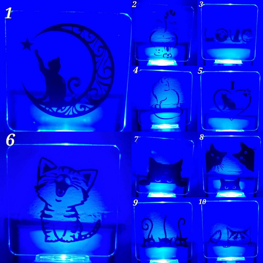 Cat & Kitten Night Lights - Etsy