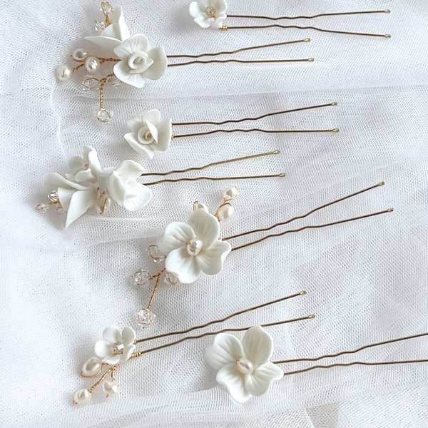 Porcelain Flower Pin - Etsy