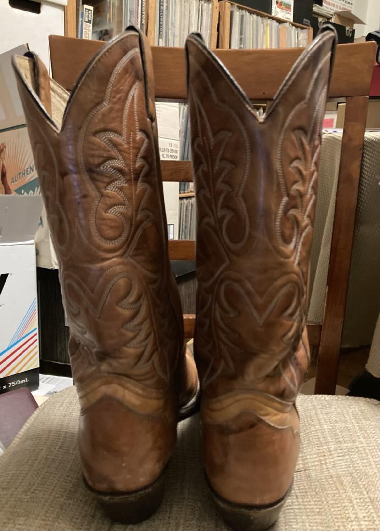 Tan Imperial Wingtip Cowboy Boots-men's 10D - Etsy