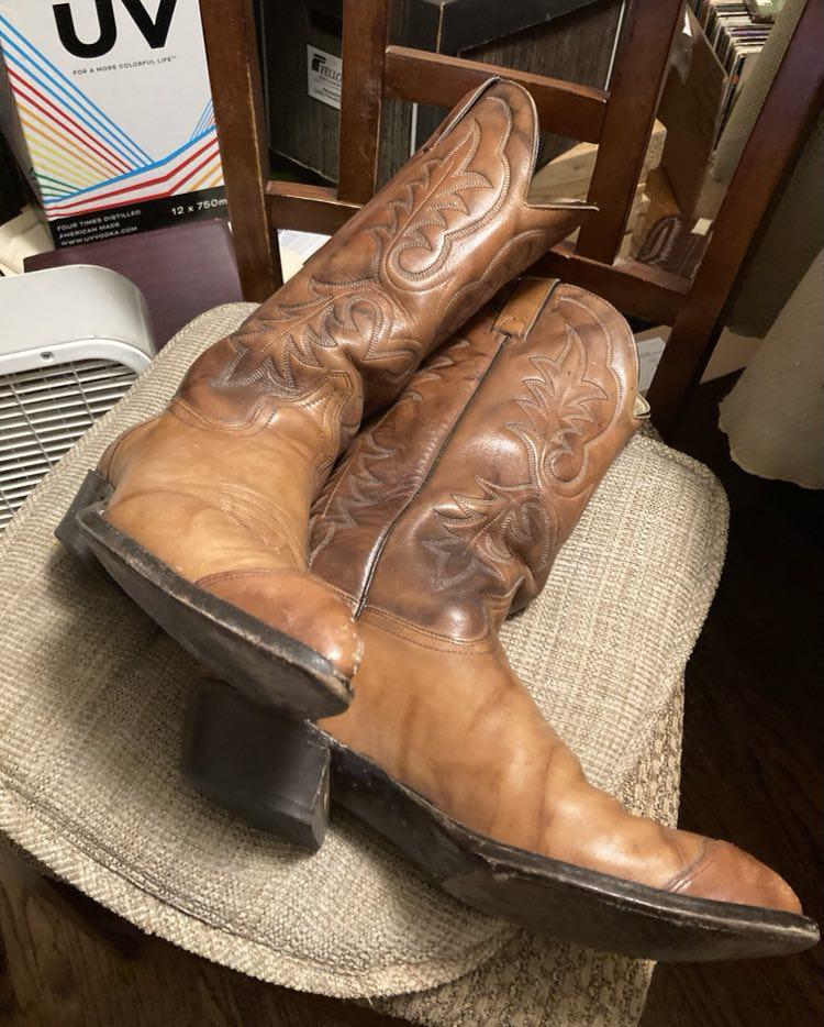 Tan Imperial Wingtip Cowboy Boots-men's 10D - Etsy