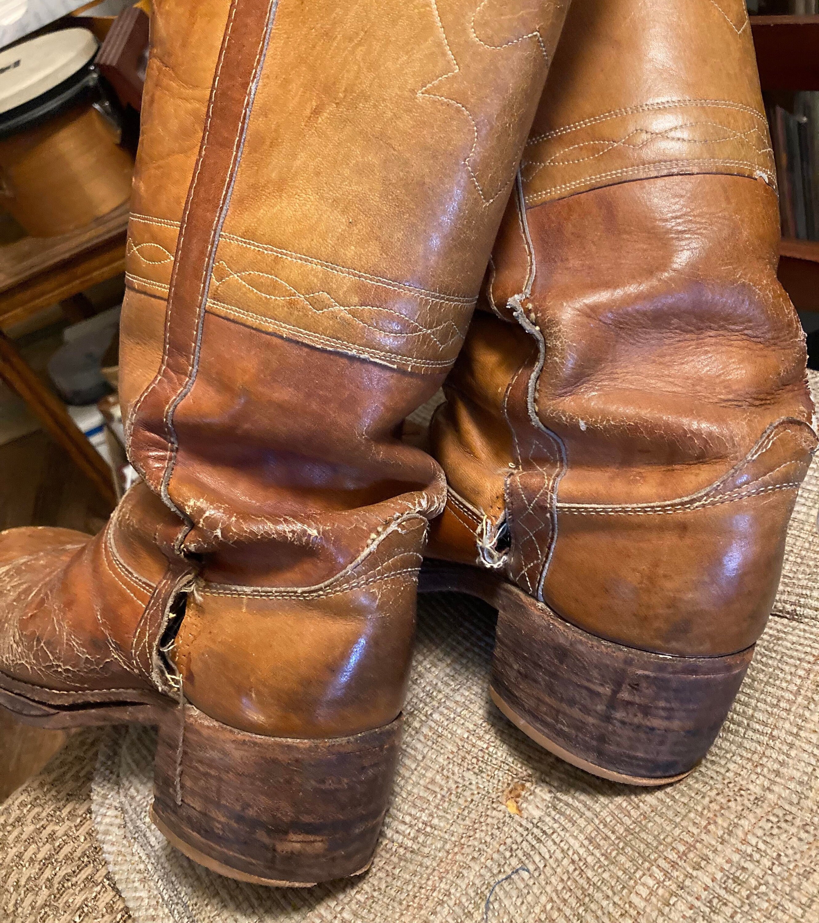 Tan Frye Campus Boots-men's 10.5/11 - Etsy