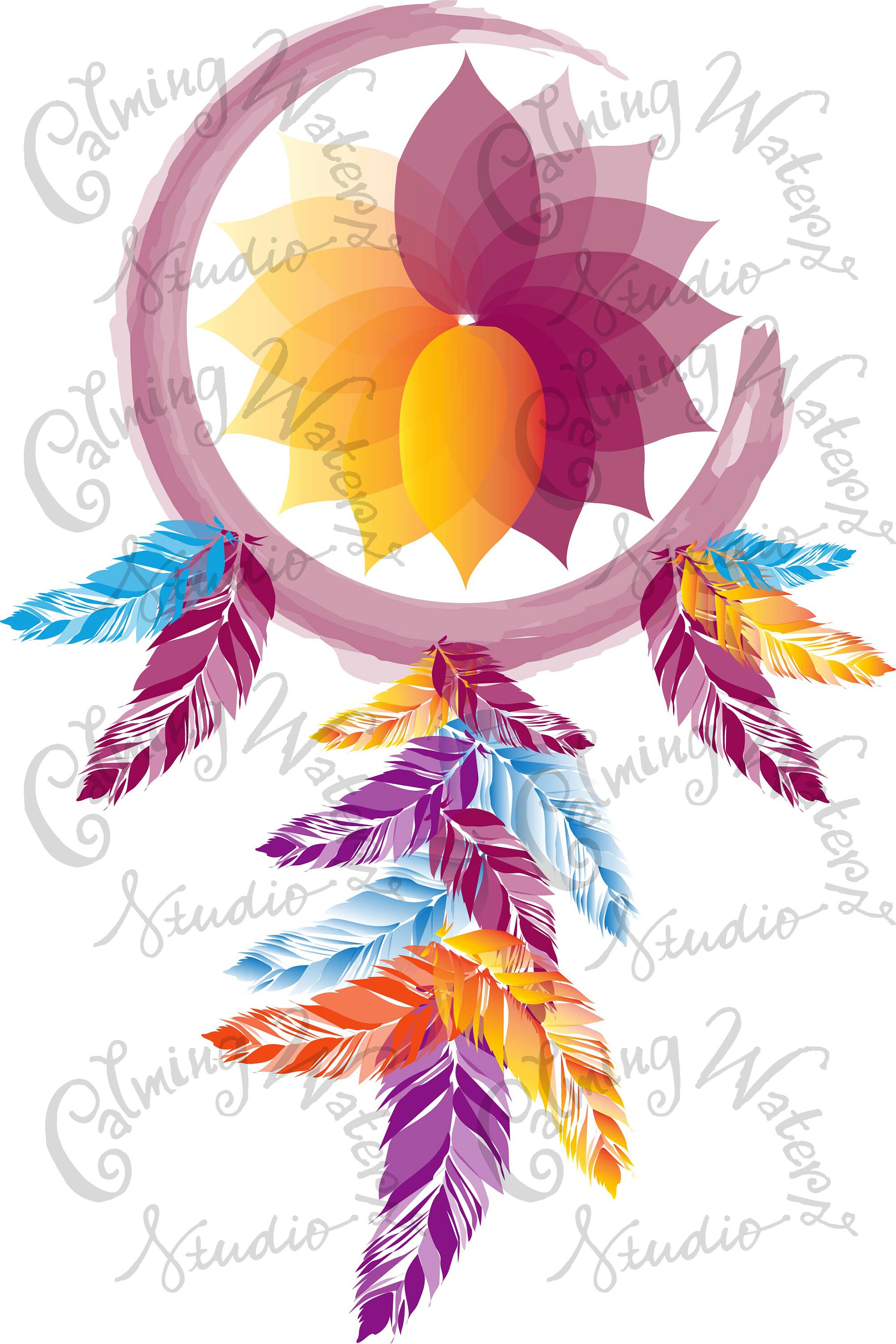 Dreamcatcher Clipart, Tribal, Digital Download, Dreamcatcher, Png, Eps ...