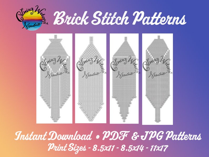 Brick Stitch Pattern, Graph Paper, Beading Graph Paper, Brick Stich ...