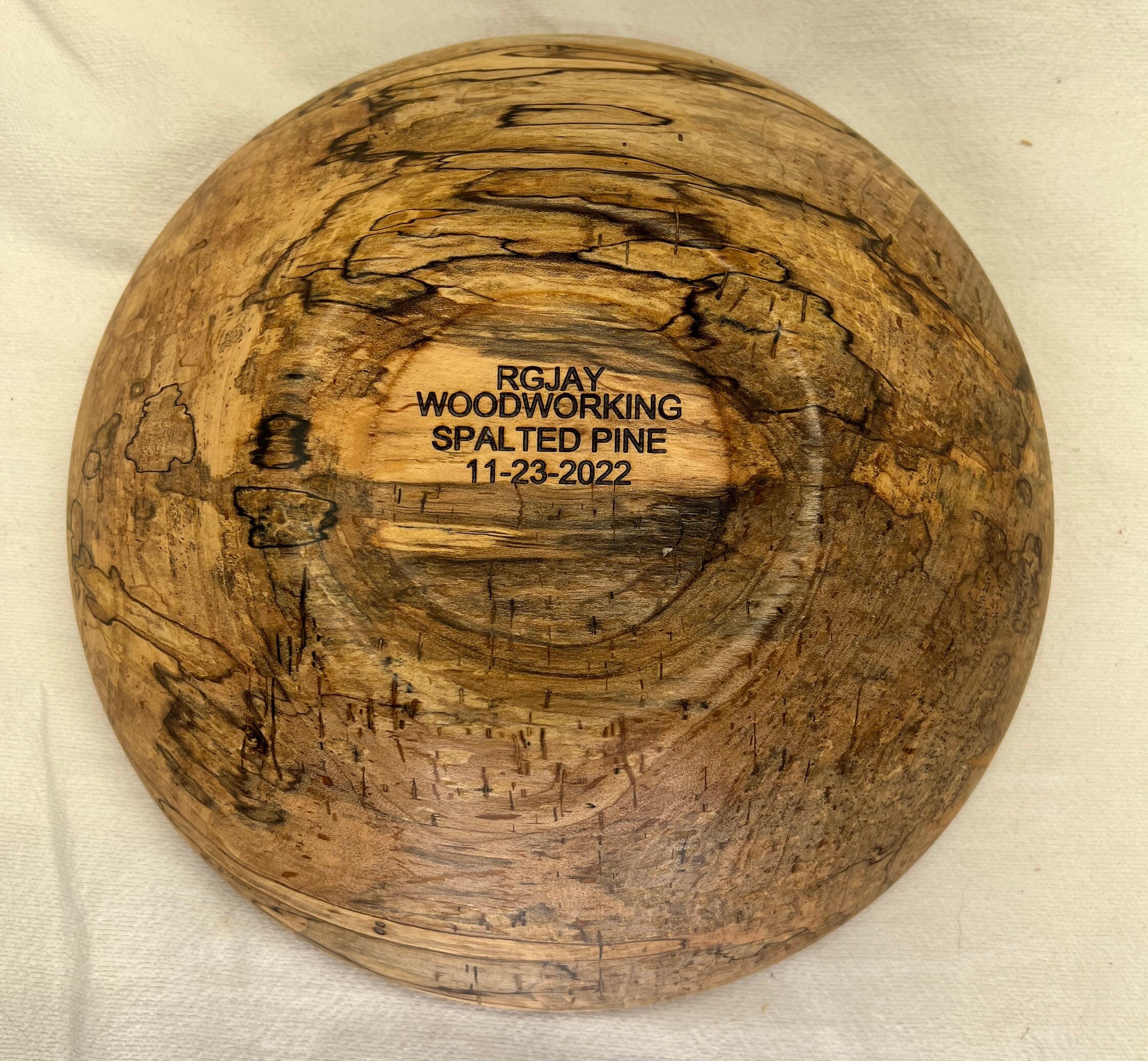 Spalted Pine Hand Turned Bowl - Etsy