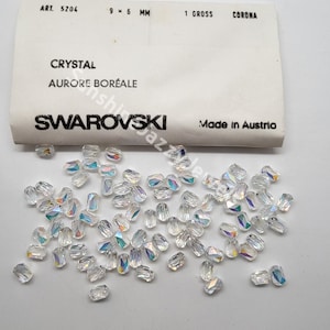 Factory Pack Swarovski Crystal Clear AB 9x6mm Barrel 5204 Beads; 144pc; Vintage! - Etsy