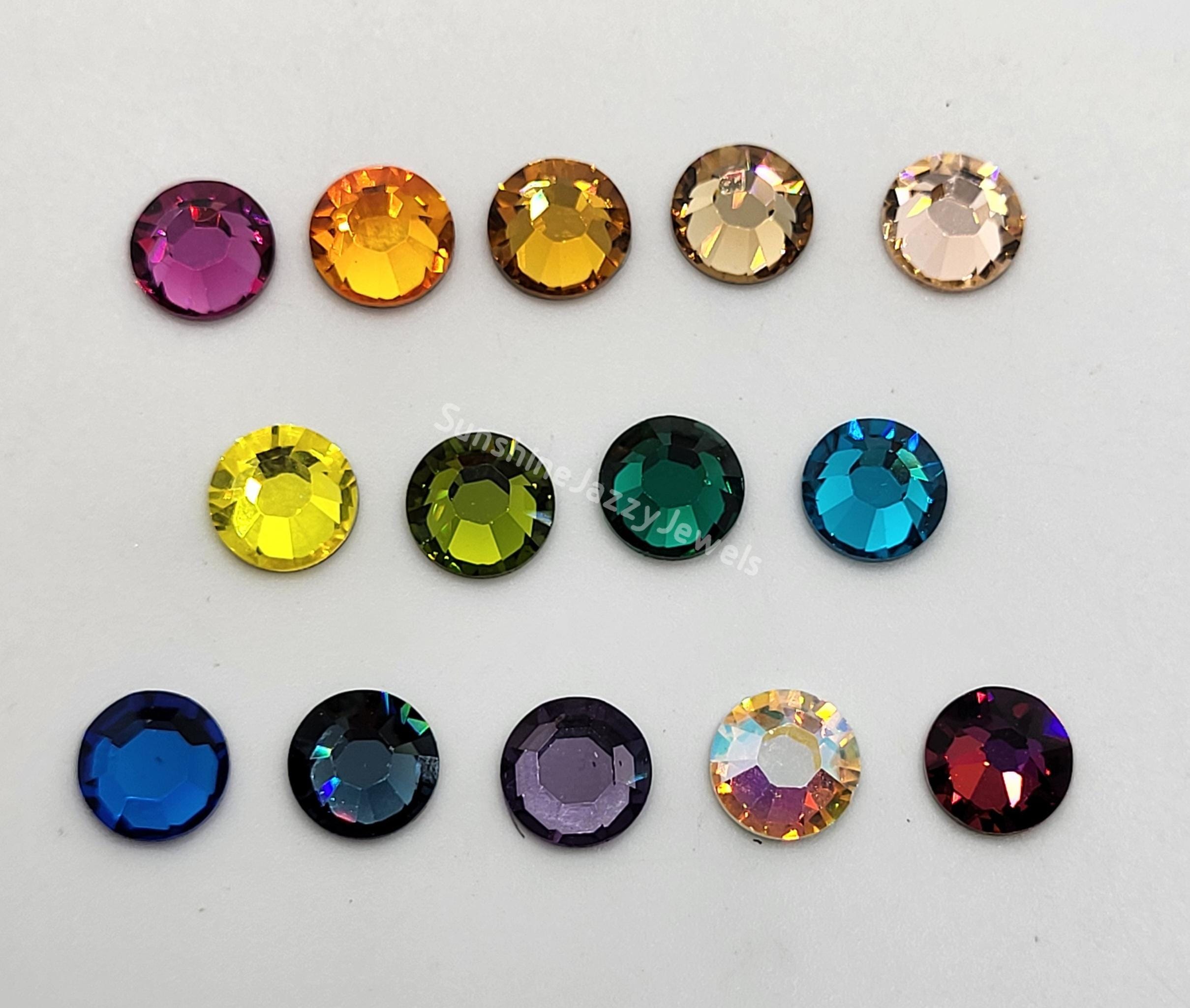 12pc Swarovski Crystal Ss34 7mm Flat Back Round Rhinestone; Many Color ...