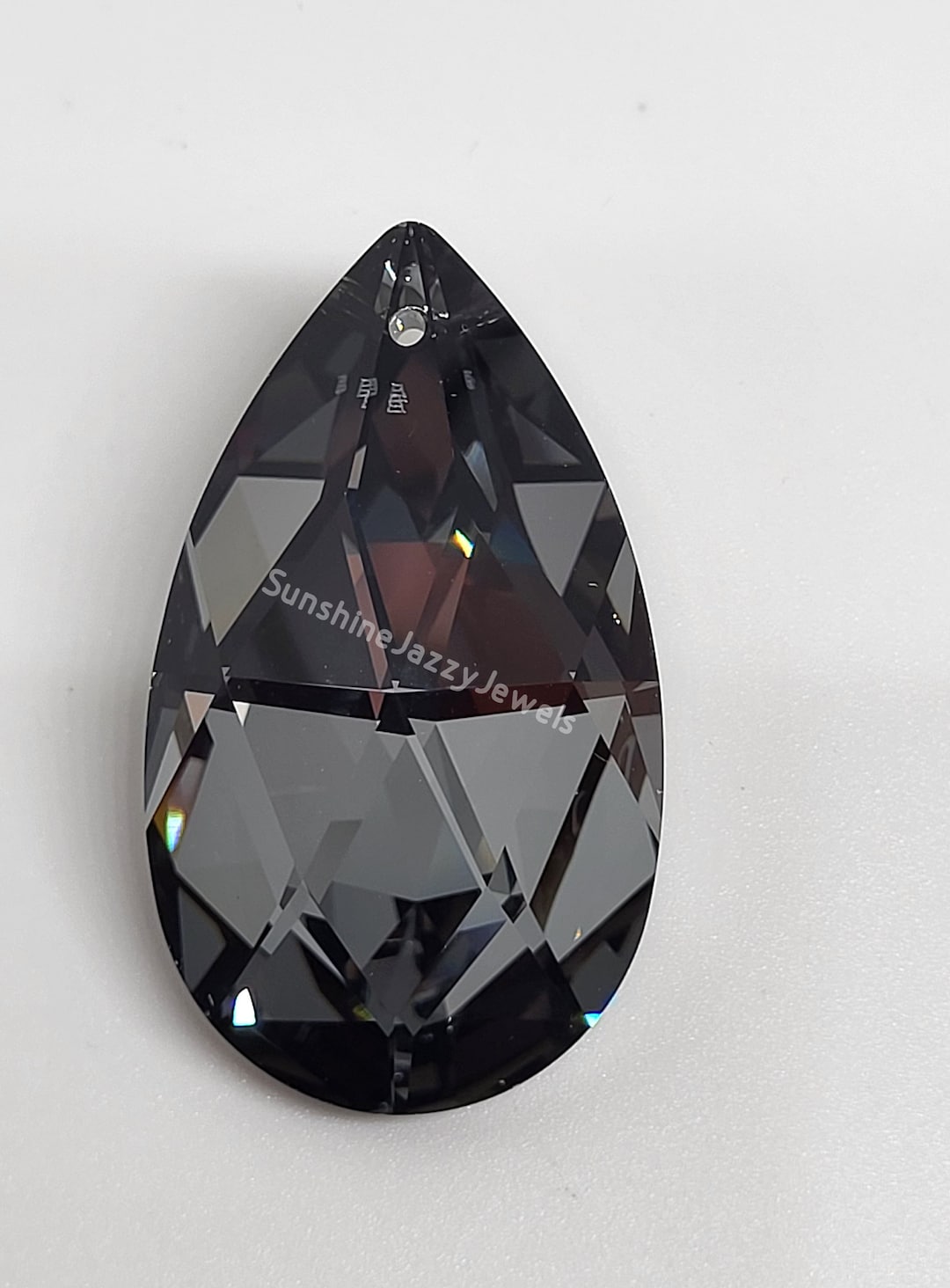 Swarovski Crystal Silver Night 50mm Pear 8721 Pendant/ Suncatcher ...