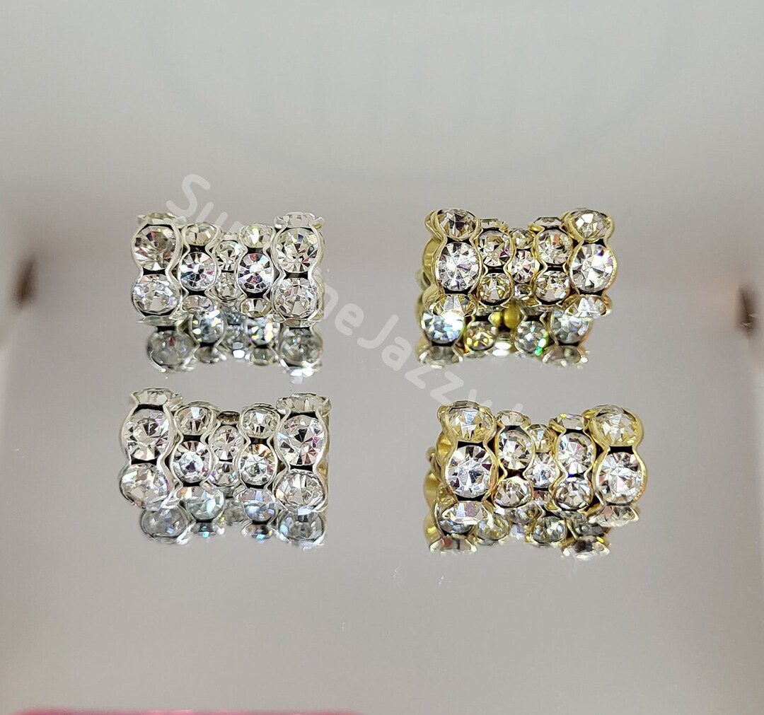 2pc Swarovski Crystal Rhinestone 20x12mm Hourglass 8150 Beads; Silver ...